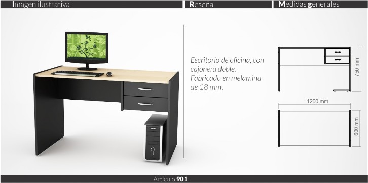 Escritorio 1.20m - FRADE on line